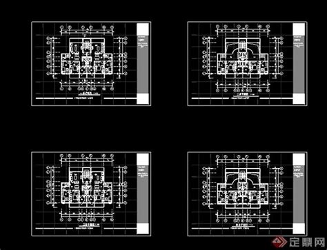 某现代风格多层住宅建筑设计方案（dwg格式）2