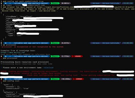 Cannot Switch Azure Tenant Through `azd` Cli · Issue 1430 · Azure