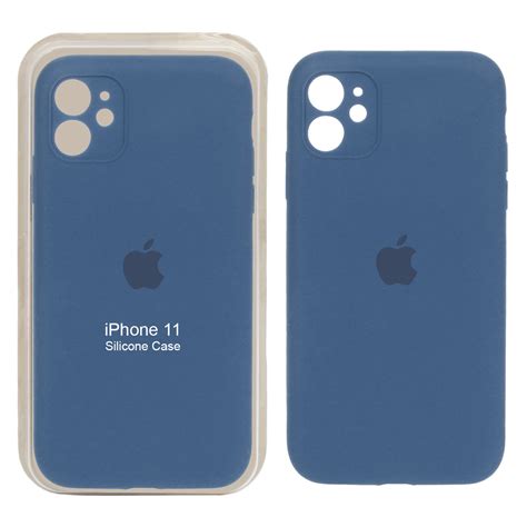 قاب سیلیکونی محافظ لنزدار اورجینال Iphone 11 آبی اقیانوسی پک اصلی