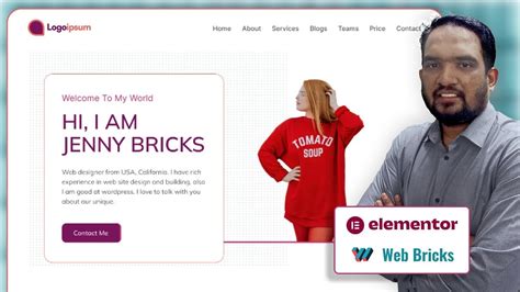 create a professional portfolio website with elementor and web bricks in just 1 hour free youtube