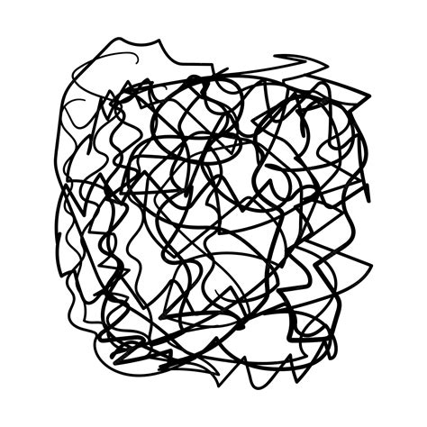 Premium Vector Hand Drawn Chaos Line Doodle Chaotic Tangled Thin Line