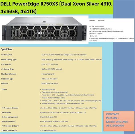 Server Dell Poweredge R750xs