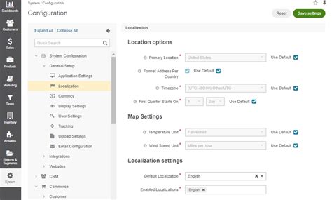 Configure Global Localization Settings Orocommerce Orocrm And