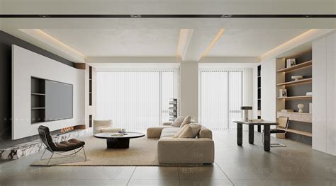 现代客厅3d模型下载【id 1160725442】 知末3d模型网