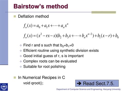 Ppt Numerical Analysis Advanced Topics In Root Finding Powerpoint