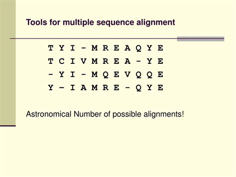 Ppt Tools For Multiple Sequence Alignment Powerpoint Presentation