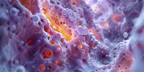 Detailed Image Of Bone Marrow Microenvironment Showing Cellular And Structural Components