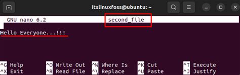 how to save a file using nano its linux foss