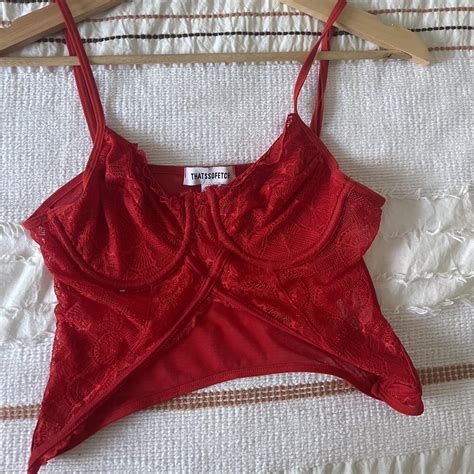 Thats So Fetch Red Corset Top Size Xs S Worn Once Depop