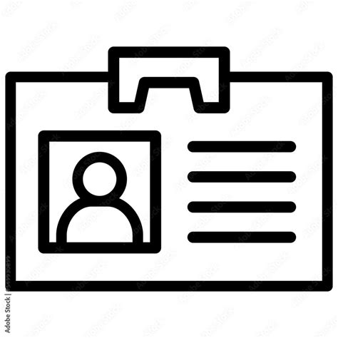 Personal Pass Id Card Icon Stock Vector Adobe Stock
