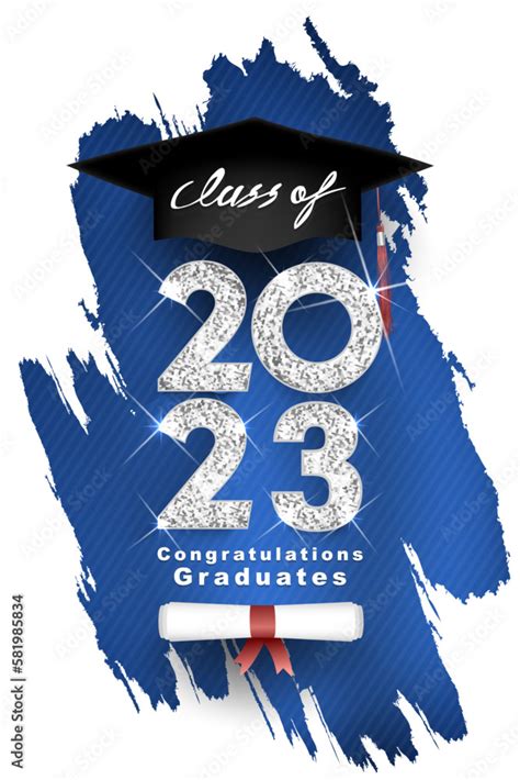 Class Of 2023 Vector Text For Graduation Silver Design Congratulation Event T Shirt Party