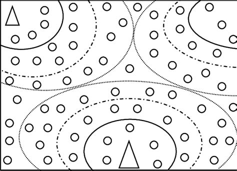 sensor nodes in sensor field after topology setup phase in case of