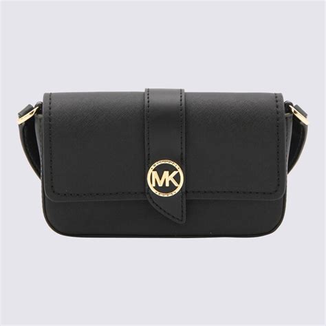 Michael Michael Kors Black Leather Greenwich Crossbody Bag Shopstyle