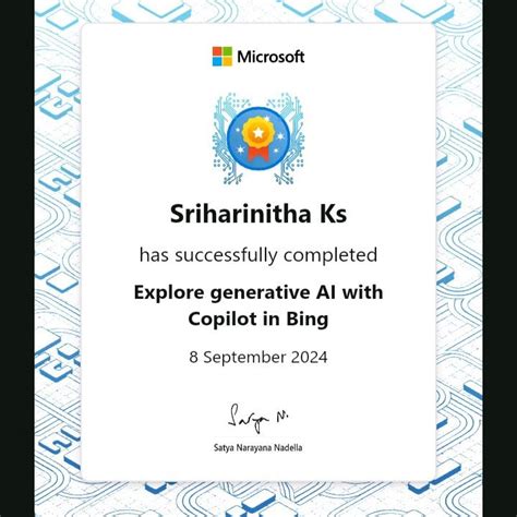 Sriharinitha Ks On Linkedin Ai Generativeal Copilots Microsoft Ictacademy Learnathon