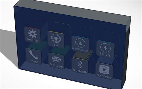 3d Design Car Infotainment System Touch Screen Tinkercad