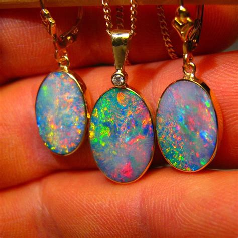 Colorful Precious Opals Vibrant Opal Jewelry Opal Jewelry In Yellow