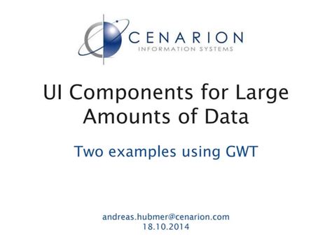 Ui Components For Large Amounts Of Data Ppt