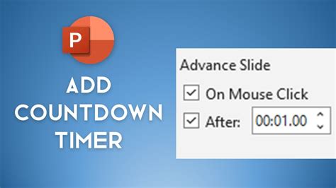how to add countdown timer to your presentations in powerpoint easy