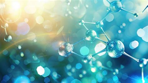 Macro Shot Captures Molecular Structure With Atom Connections Against Abstract Backdrop Ai
