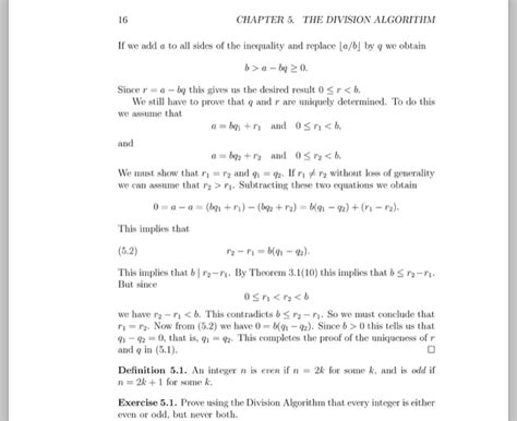 Solved Chapter 5 The Division Algorithm If We Add A To All