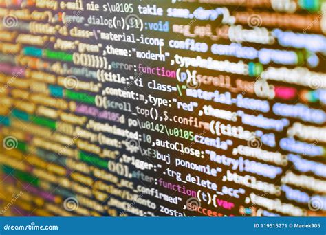 Background Of Software Developer Script Stock Image Image Of Click