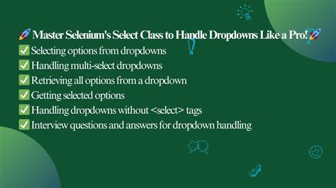 Mastering Selenium Select Class Handling Dropdowns In Selenium
