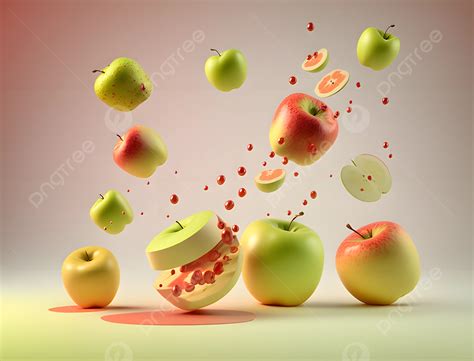Fresh Fruit Slices Floating Effect Advertising Background Fruit Gourmet Food Food Background