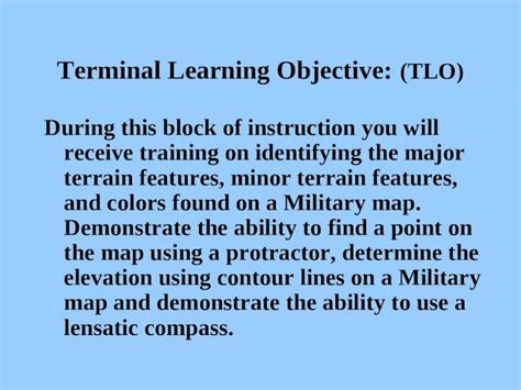 ppt terminal learning objective tlo dokumen tips