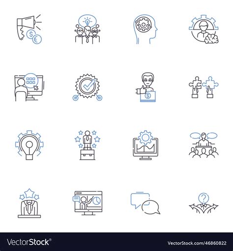 Set Right Line Icons Collection Correct Fix Vector Image