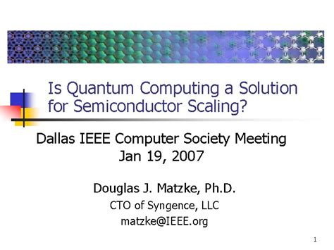 Is Quantum Computing A Solution For Semiconductor Scaling