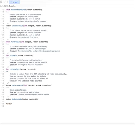 Solved Need Help With This In C Part 1 Finish Bst