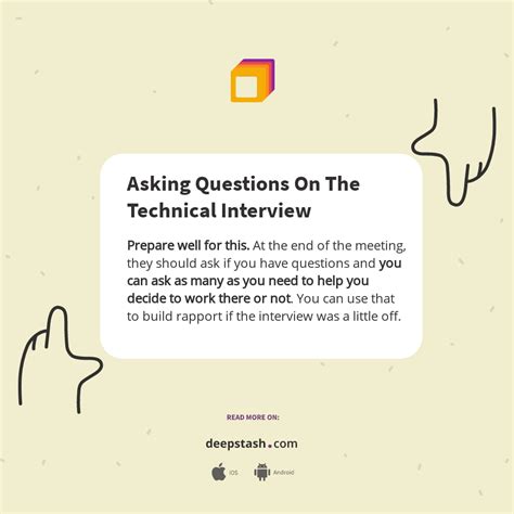 Asking Questions On The Technical Interview Deepstash