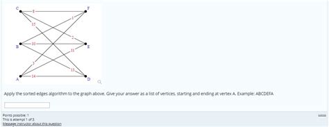 Solved 10 14 Apply The Sorted Edges Algorithm To The Graph