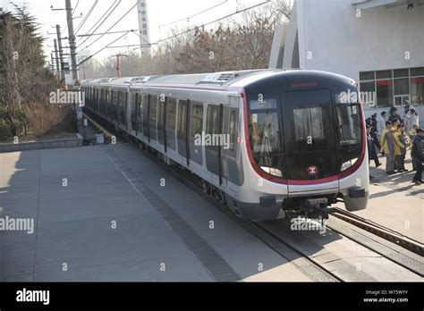 A Subway Train For The Hong Kong Transportation Company Mtr Corp Is