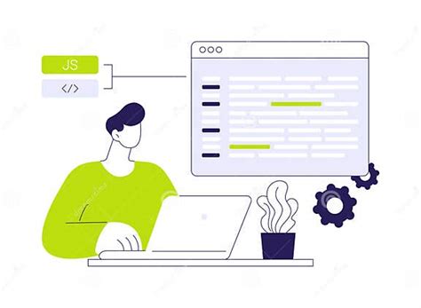 Javascript Abstract Concept Vector Illustration Stock Illustration Illustration Of Character