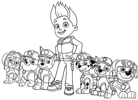 Раскраски Щенячий патруль распечатать бесплатно Happybrushes
