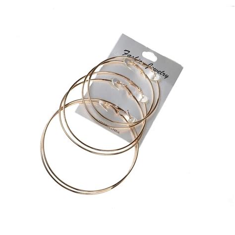 Женский набор серег колец серебряного цвета из нержавеющей стали Украшения