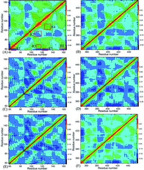 Cross Correlation Maps Calculated By Using The Coordinates Of Cα Atoms Download Scientific