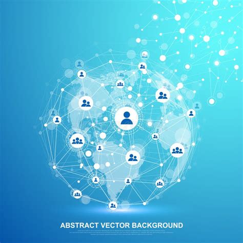 Global Social Network Networking And Data Connection Concept Worldwide Internet And Technology