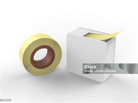 브랜딩 모의를 위한 빈 프로모션 스티커 메모 디스펜서 3d 렌더링 그림입니다 0명에 대한 스톡 사진 및 기타 이미지 0명 공란 깨끗한 Istock