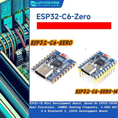 Jual Waveshare Esp32 C6 Mini Development Board Based On Esp32 C6fh4