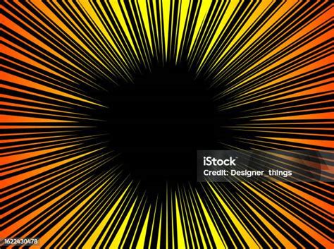 만화책 스피드 라인 세트 폭발 효과 추상 방사형 줌 속도 빛 모션 배경 메가 스피드 프레임 흰색 배경에 벡터 그림 검은색에 대한