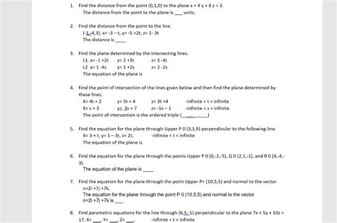 Solved Find The Distance From The Point To The Chegg