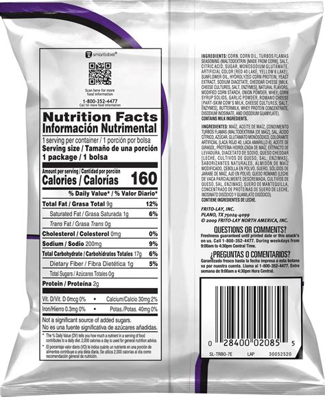 Turbos Flamas Chips Nutrition Facts Collection Cheapest
