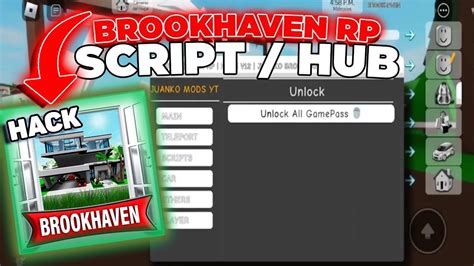 NEW Brookhaven RP Script GUI Unlock Gamepasses Cars Premium Teleports YouTube