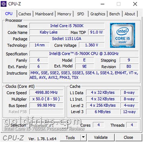 Intel Core i5-7600K Processor Review ~ goldfries
