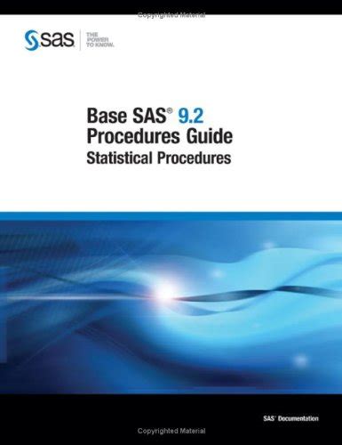 Base Sas 9 2 Procedures Guide Statistical Procedures Sas Institute 9781590479384