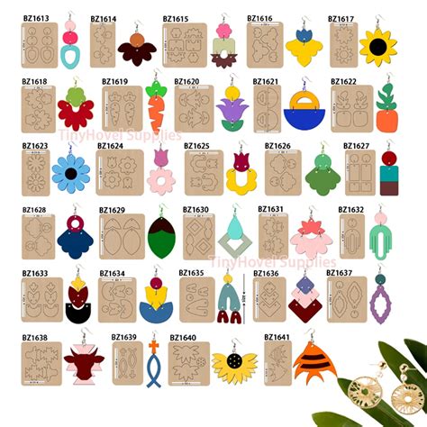 Teardrop Figure Earrings Cutting Dies Wooden Die Cut Scrapbooking For