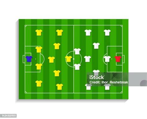 팀의 축구 계획 형성 필드에서 축구 게임 전략 인포 그래픽 선수 및 라인업이있는 보드 토너먼트에서 경기의 전술 벡터 단체전에 대한 스톡 벡터 아트 및 기타 이미지 Istock