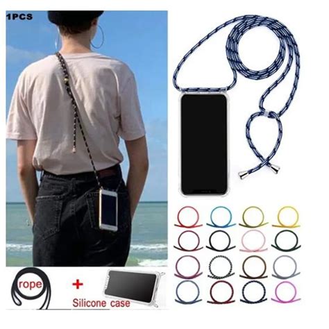 Ударопрочный чехол для мобильного телефона с ожерельем и ремешком для Iphone 7 8 6 Plus